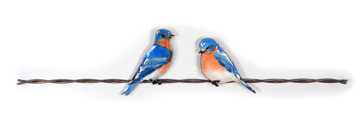 Two Bluebirds on a Wire | Carol & Company